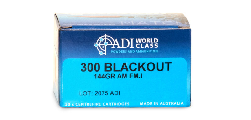 Product – 300 BLK 144gr AM FMJ – ADI World Class Powders and Ammunition